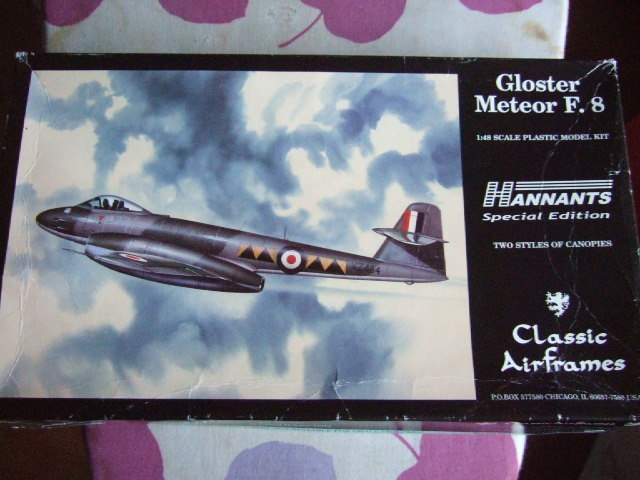 1 48 scale GLOSTER METEOR F 8 HANNANTS EDITION Classic Airframes Kit N ...