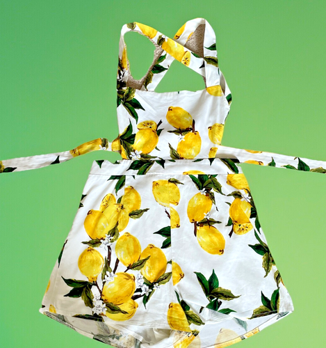 Hello Molly Romper Shortalls Overall Women's L Yellow Lemon Print ...