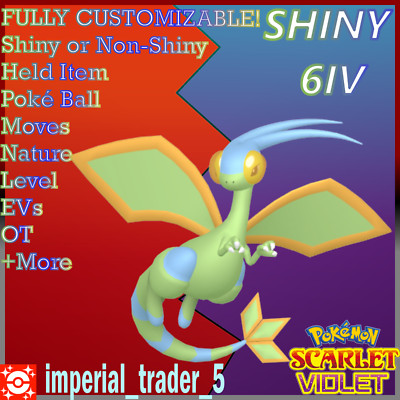 Pokémon Scarlet and Violet SHINY Flygon W/ Best 6IV + Customizable | eBay