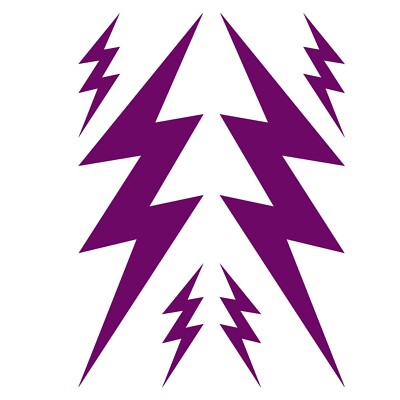 Lightning Bolt Stickers - Pair of Lightning Bolts Decal - Select Color ...
