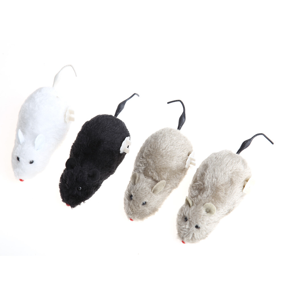 Plush Clockwork Plush Mouse Toy Cute Color Random Motion Rat Toy Pet ...
