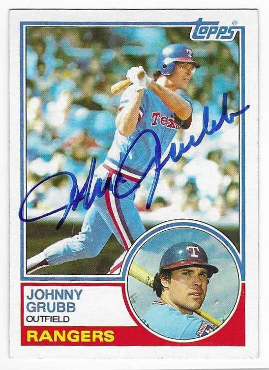JOHNNY GRUBB 1983 TOPPS AUTOGRAPHED SIGNED # 724 TEXAS RANGERS | eBay