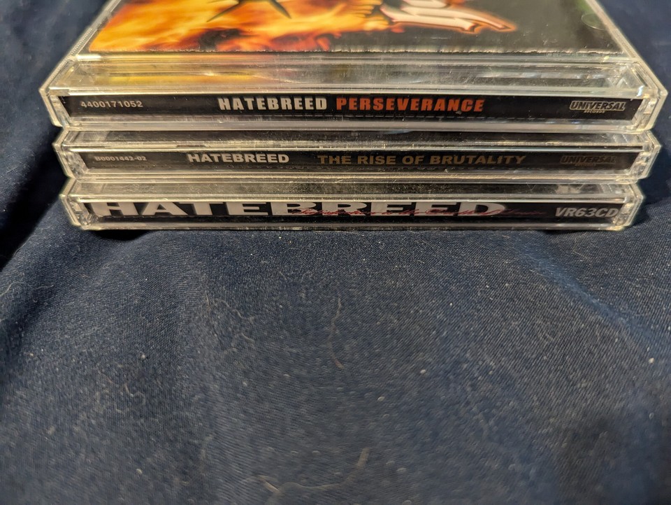 Hatebreed CD lot, the rise of brutality, preseverance, 90s music, 3 CDs | eBay