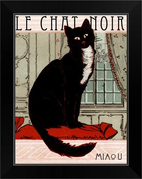 Le Chat Noir Poster Framed
