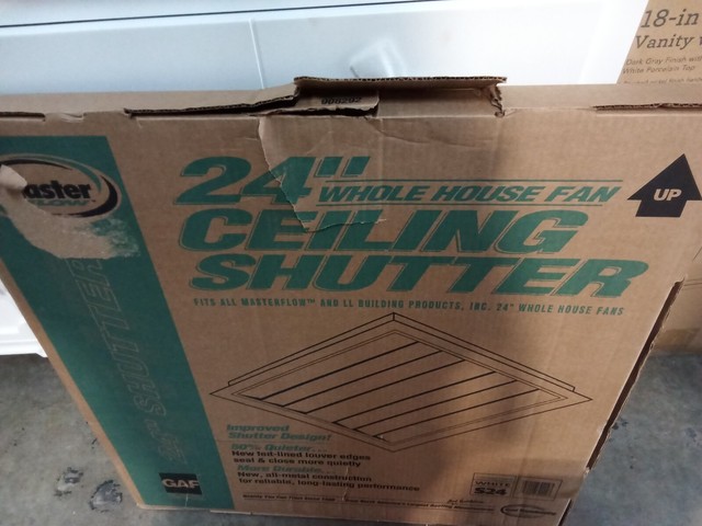 GAF / Master Flow 24 Inch Whole House Fan Ceiling Shutter for sale ...