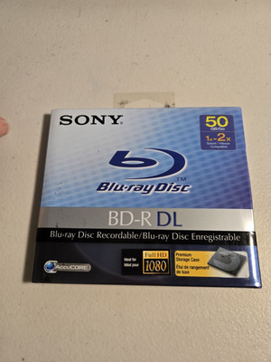 SONY Blu-ray BD-R DL 50 GB 1-2x Speed BD-R DL 1 Pack NEW | eBay
