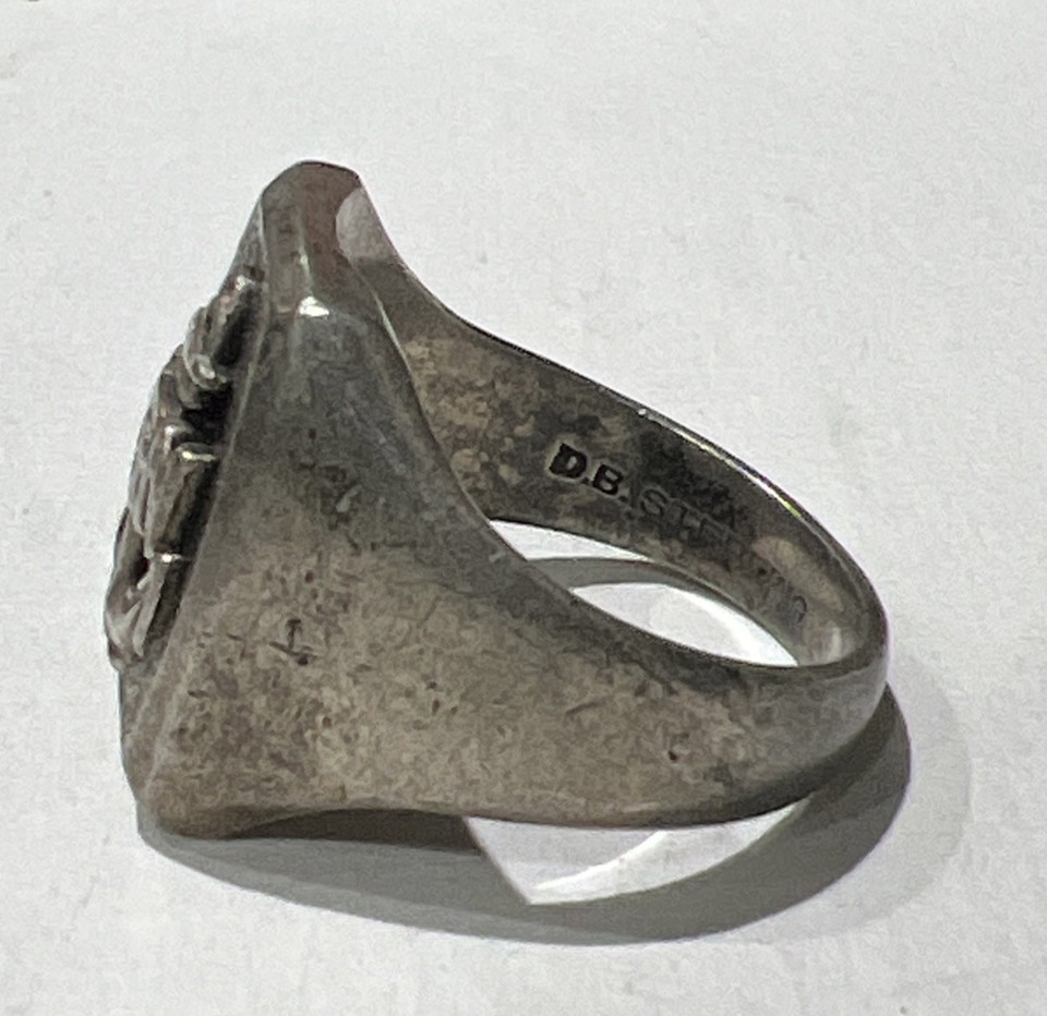 Sterling Silver USN Navy Ring WWII World War 2 USA Military Shield 🇺🇸 ...