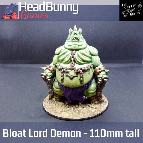 Bloat Lord Demon Miniature UNPAINTED 110mm tall Wargames DnD 28/32mm ...