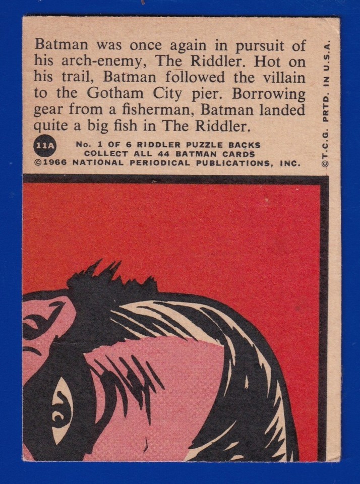 LANDING A BIG ONE 1966 TOPPS red bat BATMAN #11A VERY GOOD | eBay