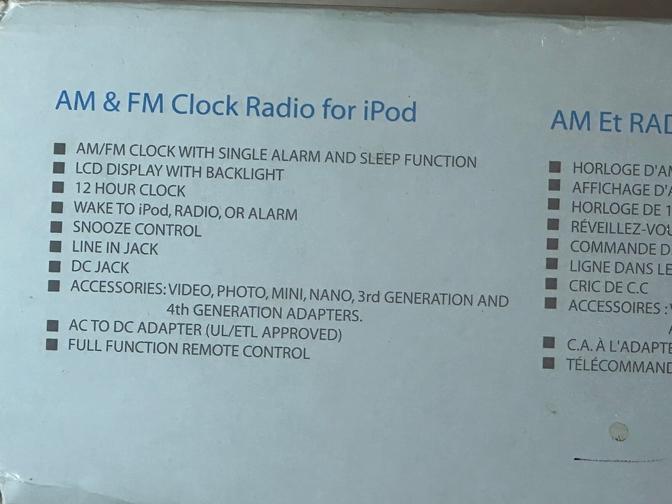 ipod dock alarm clock Supports Ipad Mini, Nano Third And Fourth Gen Am ...