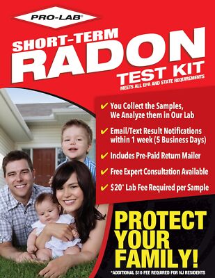 PRO-LAB Radon Test Kit for Home - EPA Approved Short-Term Radon Tester ...