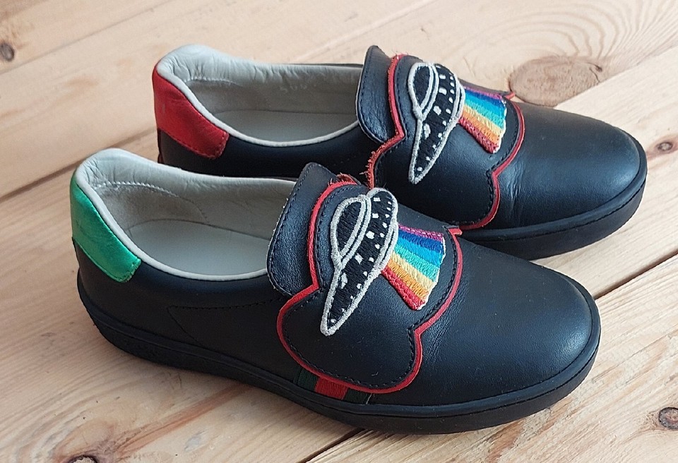 Gucci Ufo Sneakers Kids Size 10 US Ace Sneakers Slip On 500911 | eBay
