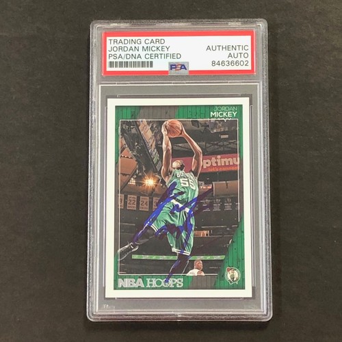 2016-17 Panini NBA Hoops #176 Jordan Mickey Signed Card AUTO PSA/DNA ...