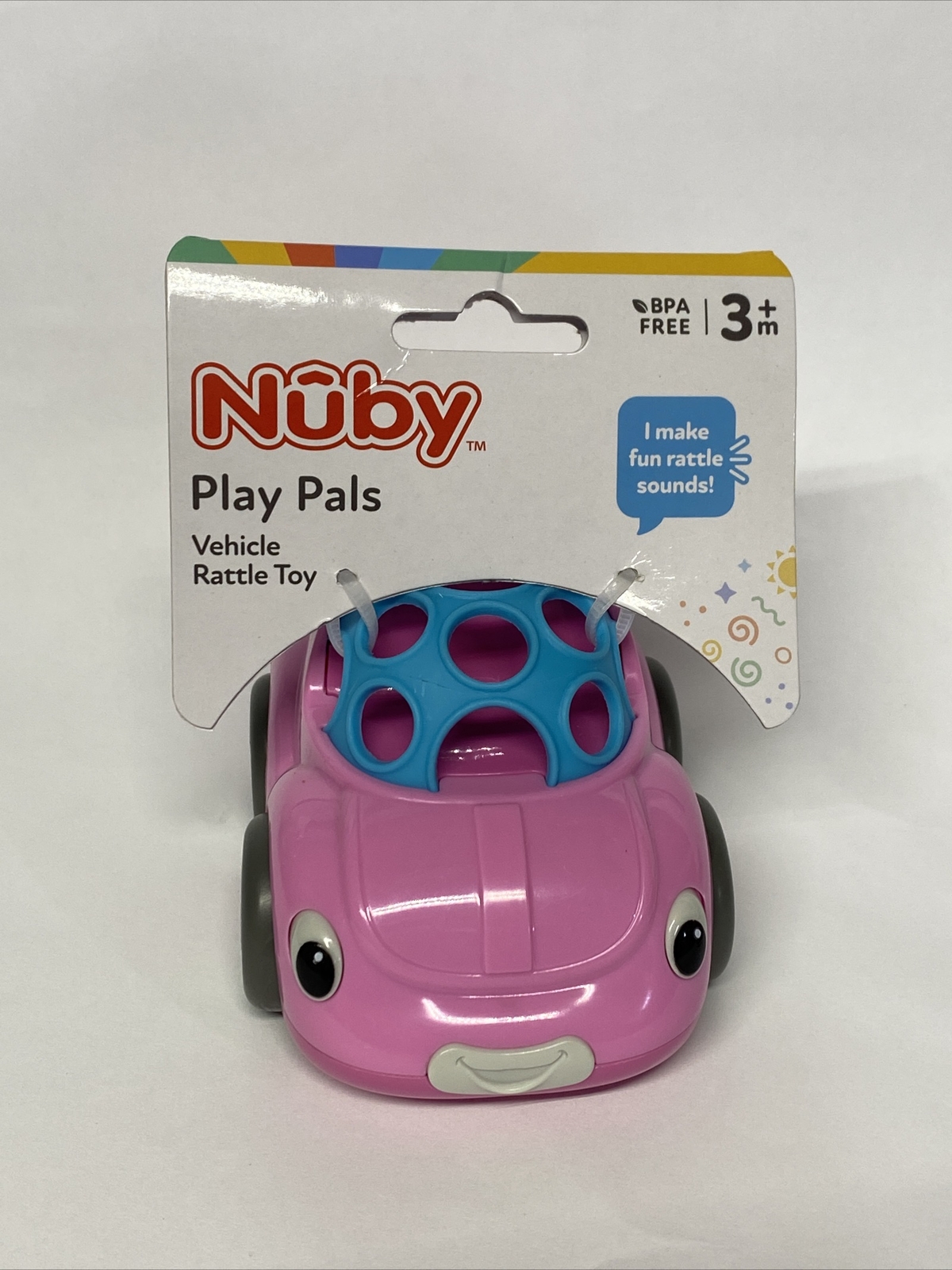 2-Pack Nuby PLAY PALS Helicopter/Car Vehicle Rattle Toy 3+ Months BPA ...