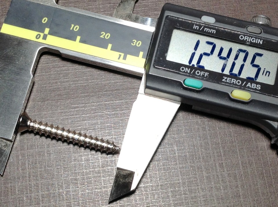 100pcs NORS #8 x 1-1/4" w/#6 nickel plated sheet metal garnish trim ...