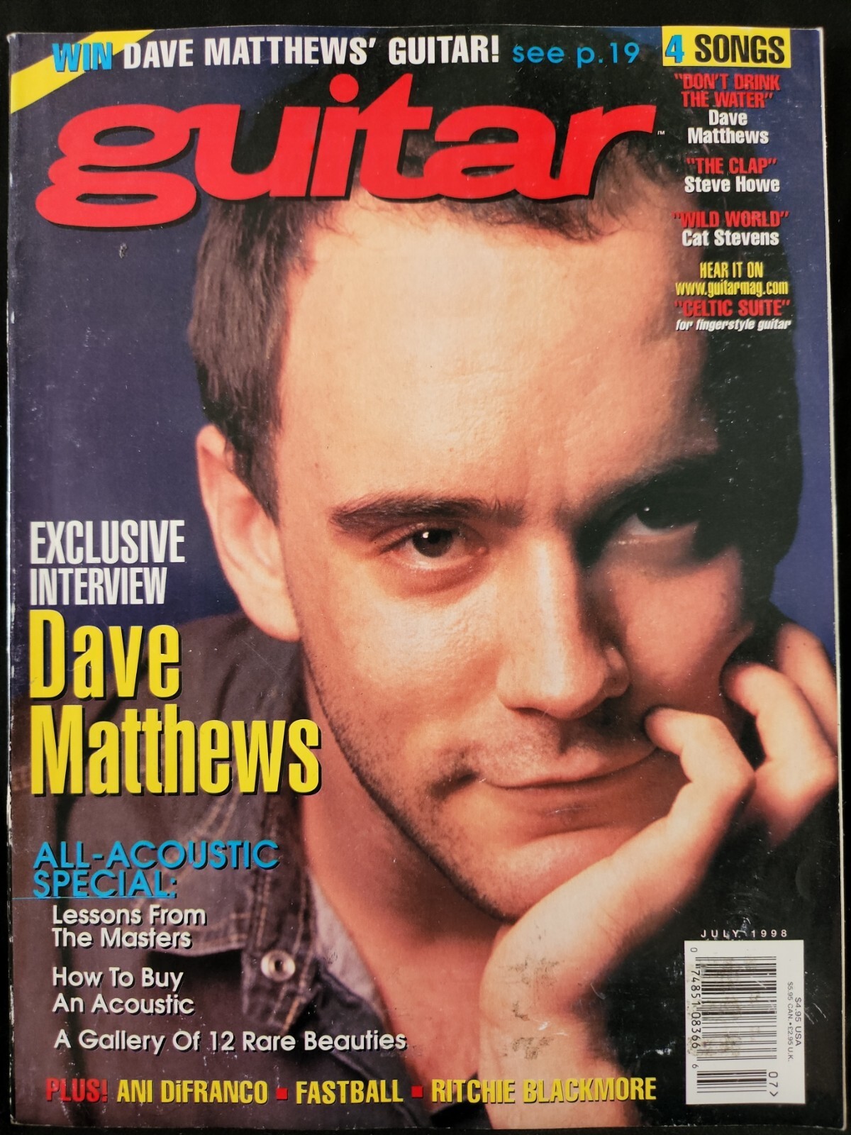 Guitar Magazine July 1998 Dave Matthews | eBay