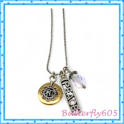 Brighton Peace Charming Two Tone Pendant Necklace | eBay