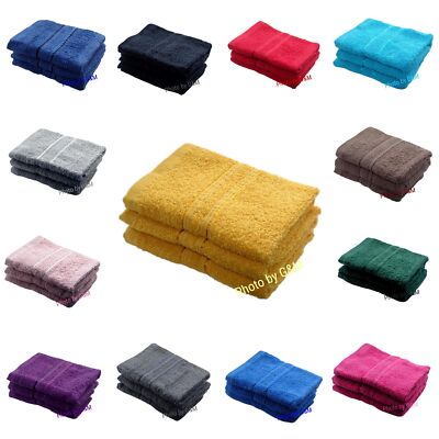 3 Pack Face Cloths, Face Flannels, Wash Cloths,100% Egyptian Cotton All ...