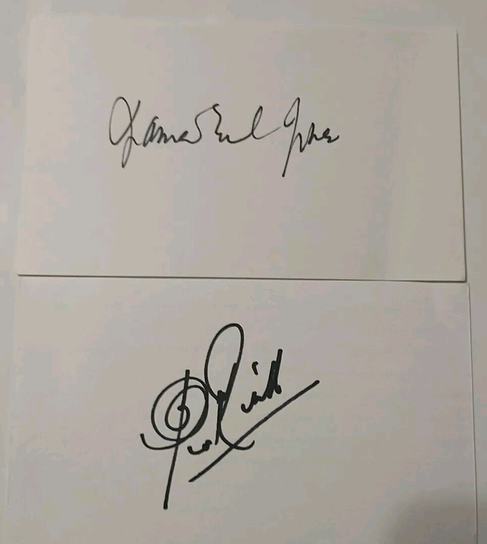 James Earl Jones & Clive Revill SIGNED Cards VOICES of DARTH VADER ...