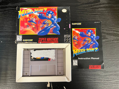 Mega Man 7 SNES Super Nintendo Entertainment System Complete in Box CIB ...