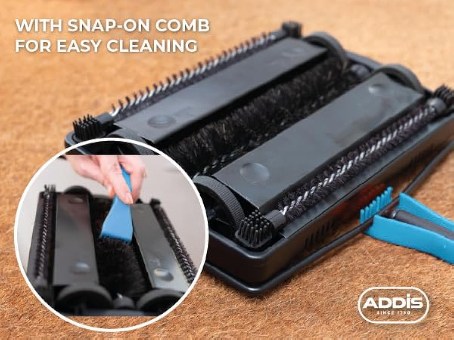 Addis Manual Carpet Sweeper for Hard Floors and Carpets with Cleaning ...
