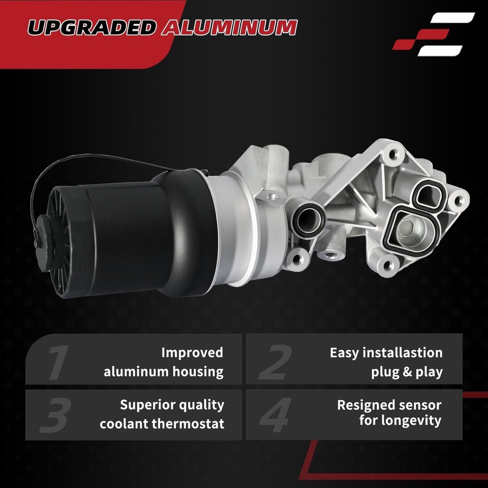 07K115397B Engine Oil Filter Housing assembly 2.5L Aluminum Compatible ...