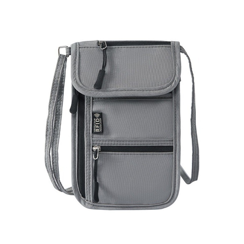 RFID Blocking Neck Hanging Phone Bag Neck Wallet Mobile Phone Carry ...