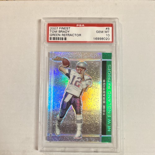 2007 Topps Finest - Green Refractor #8 Tom Brady /199 PSA 10 | eBay