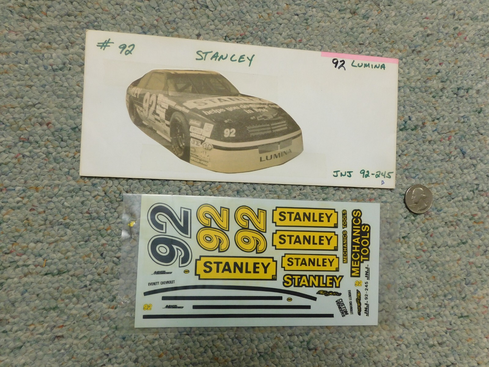 JNJ decals 1/24 1/25 #92 Stanley Tools Hut Stricklin Lumina L48 | eBay