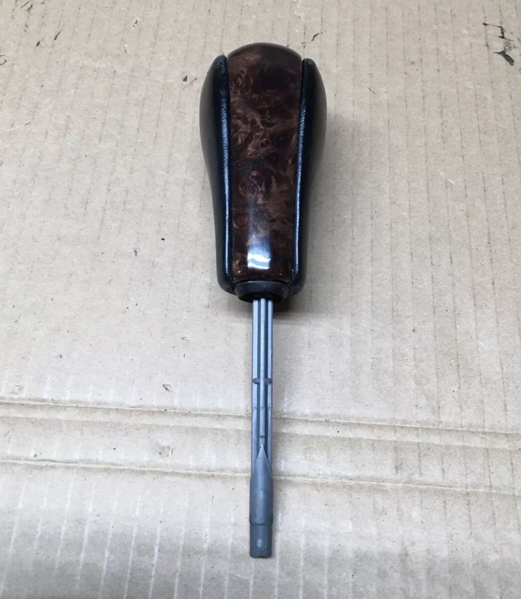 BMW X5 E53 Gear Shift Knob Selector Lever Handle Black Leather Wood ...