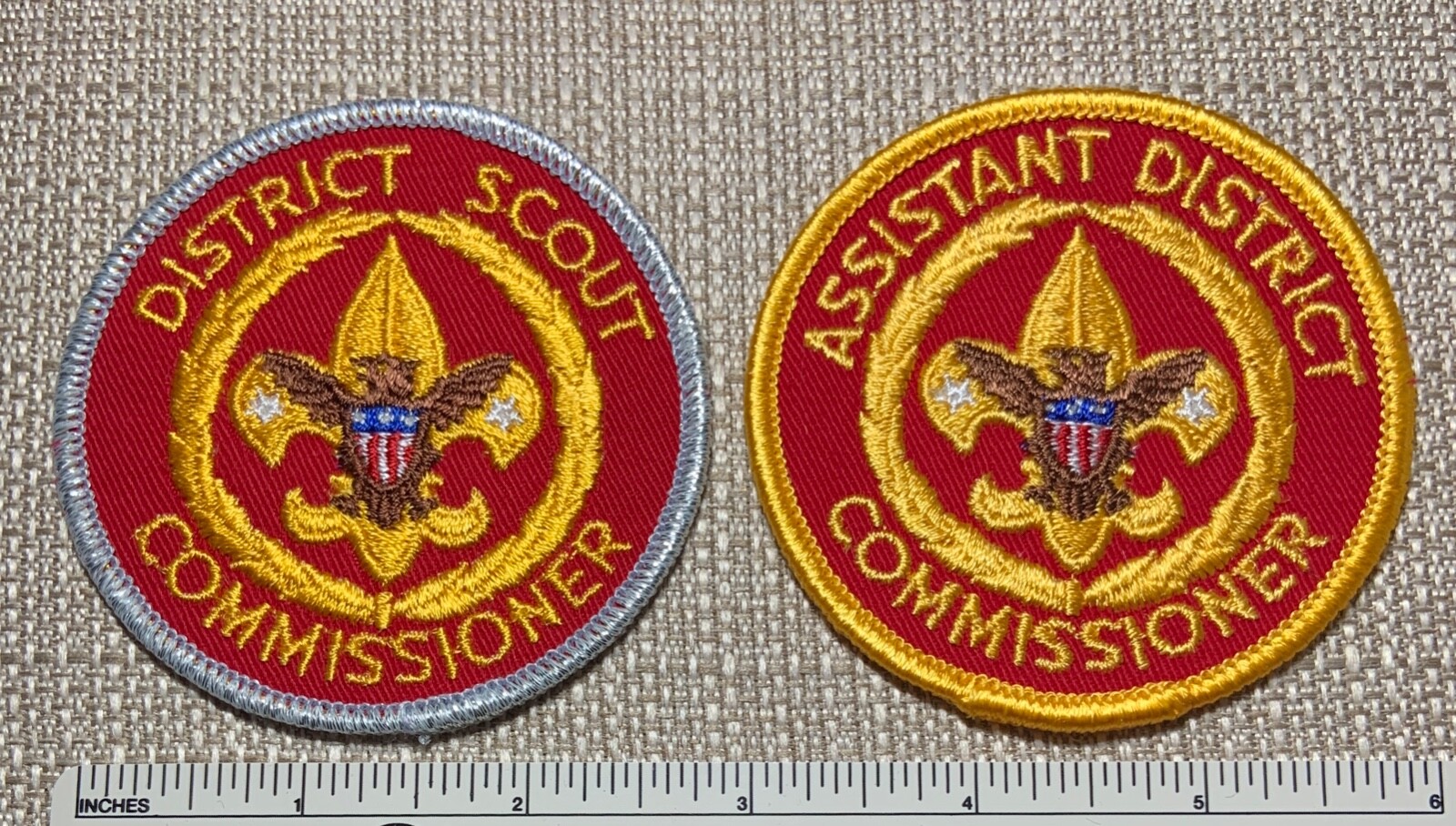 2 VTG DISTRICT & ASSISTANT COMMISSIONER Boy Scout Position Badge ...
