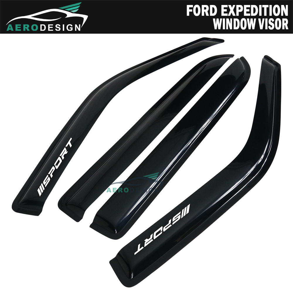 Fits 97-17 Ford Expedition Window Visor Rain Guard Shade Smoke Acrylic ...