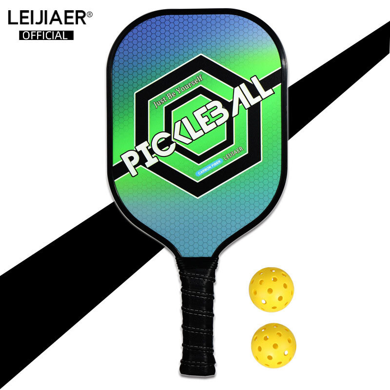 Carbon Fibre Pickleball Paddle Pickleball Racket With 2 Balls Set ...