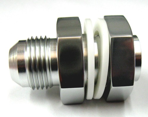 10 AN BOLT IN FUEL CELL BUNG TURBO RETURN LINE SimChrome Polished ...
