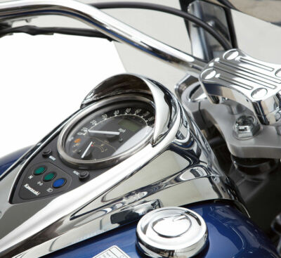 GENUINE OEM KAWASAKI VN900 CLASSIC CHROME SPEEDO COVER VISOR K53020373 ...