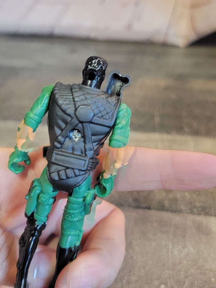Green robot cyborg villain action figure toy | eBay