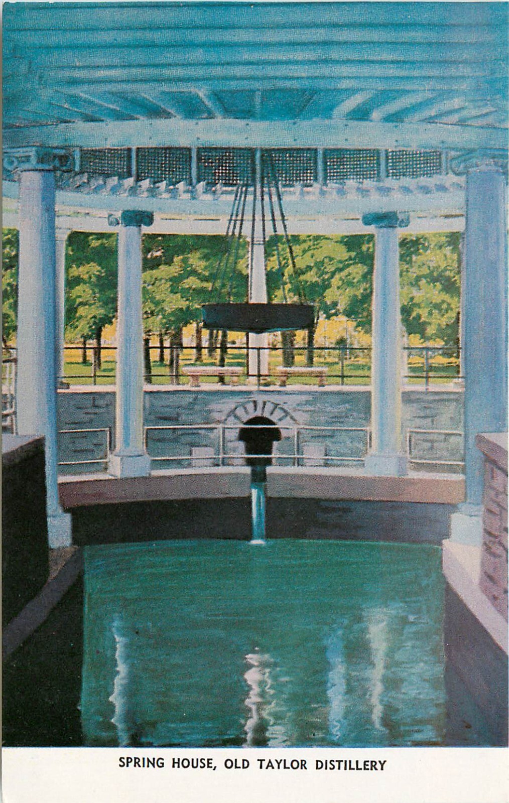 Vintage Postcard Spring House Old Taylor Bourbon Whiskey Distillery ...