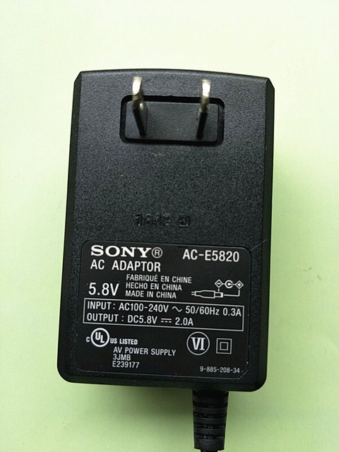 Genuine SONY AC Adapter for Sony SRF-V1BT AC-E5820 5.8V 2A |WA2 for ...