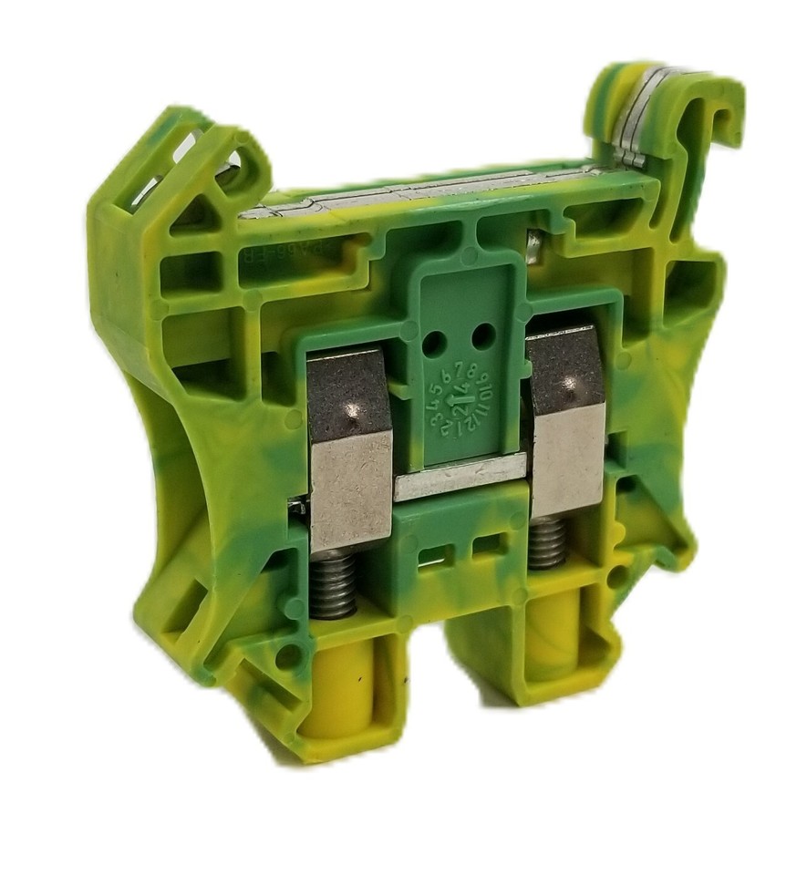 10 Phoenix Contact UT 10-PE 3044173 Terminal Block Green Yellow Ground ...
