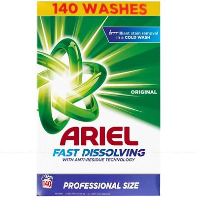 Ariel Professional Laundry Detergent Cleaning Washing Powder 140 Wash ...