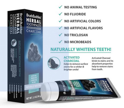 Brush Buddies Herbal Toothpaste Charcoal Mint 3.5 Oz (2-PACK) | eBay