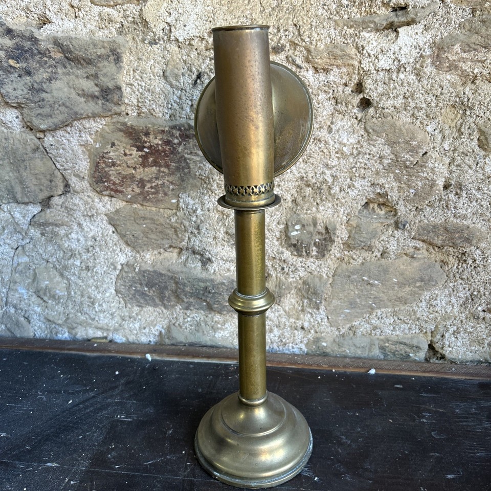 Victorian Brass & Copper Trench Candle Lamp WW1 Works 001 | eBay UK