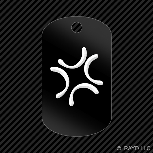 JDM Angry Keychain GI dog tag engraved many colors | eBay