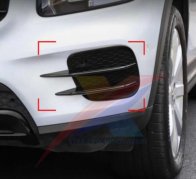 2PCS Glossy Black Front Bumper Grille Covers Refit For Mercedes X247 ...