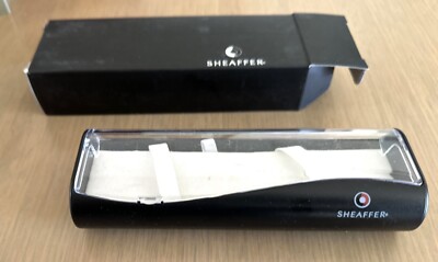 Curvy black Sheaffer case with clear hinged lid | eBay
