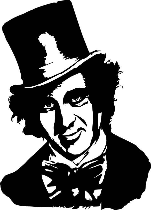 Willy Wonka vinyl decal sticker Gene Wilder roald dahl | eBay