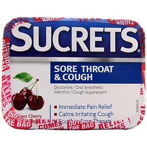 Sucrets Sore Throat & Cough Lozenges Vapor Cherry 18 lzngs 363736019198 ...