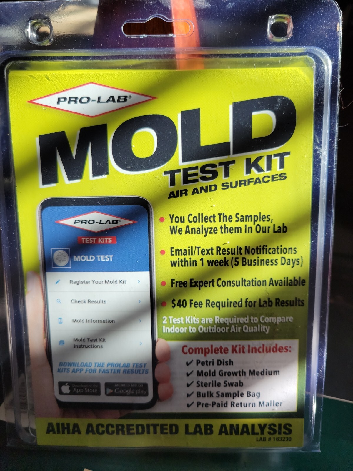 New - Pro-Lab Mold Do It Yourself Test Kit, MO109, Mildew Tester Home ...