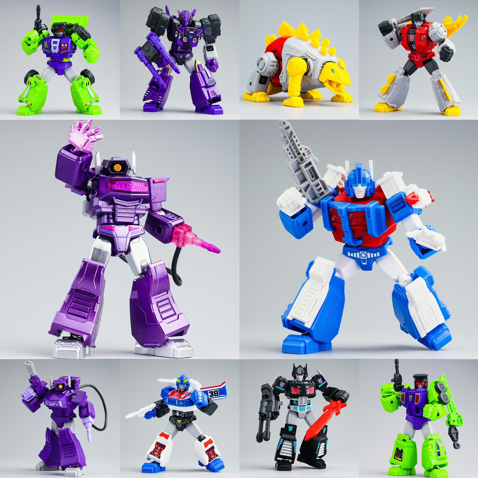 Bloks Transformers G1 Series 4 Model Kit Set of 9 Figures Blind Box US ...