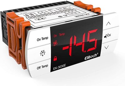 Elitech Digital Temperature Controller 110V Centigrade Thermostat ...